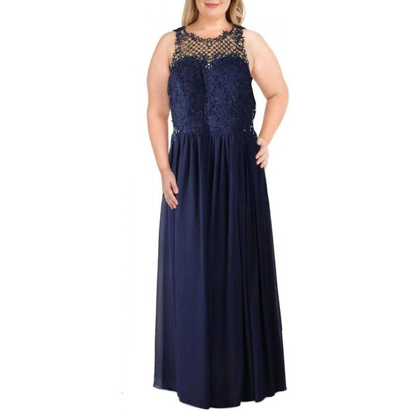 City Studios | Dresses | Nwt City Studios Plus Embellished Crochet ...